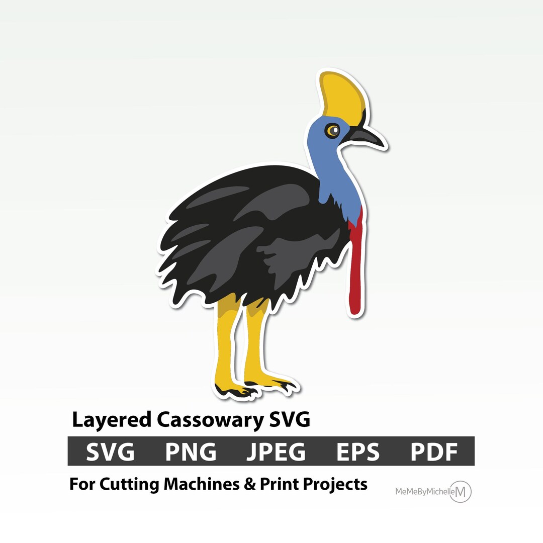 Cassowary SVG: Australian Animal Clipart for Cricut & Silhouette - Etsy