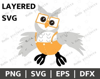 Cute Baby Owl SVG. Owl PNG. Owl DXF. Cricut Cut Files Layered - Etsy