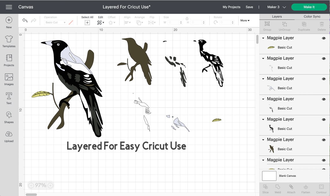 Australian Magpie Magpie for Cricut and Silhouette Magpie - Etsy