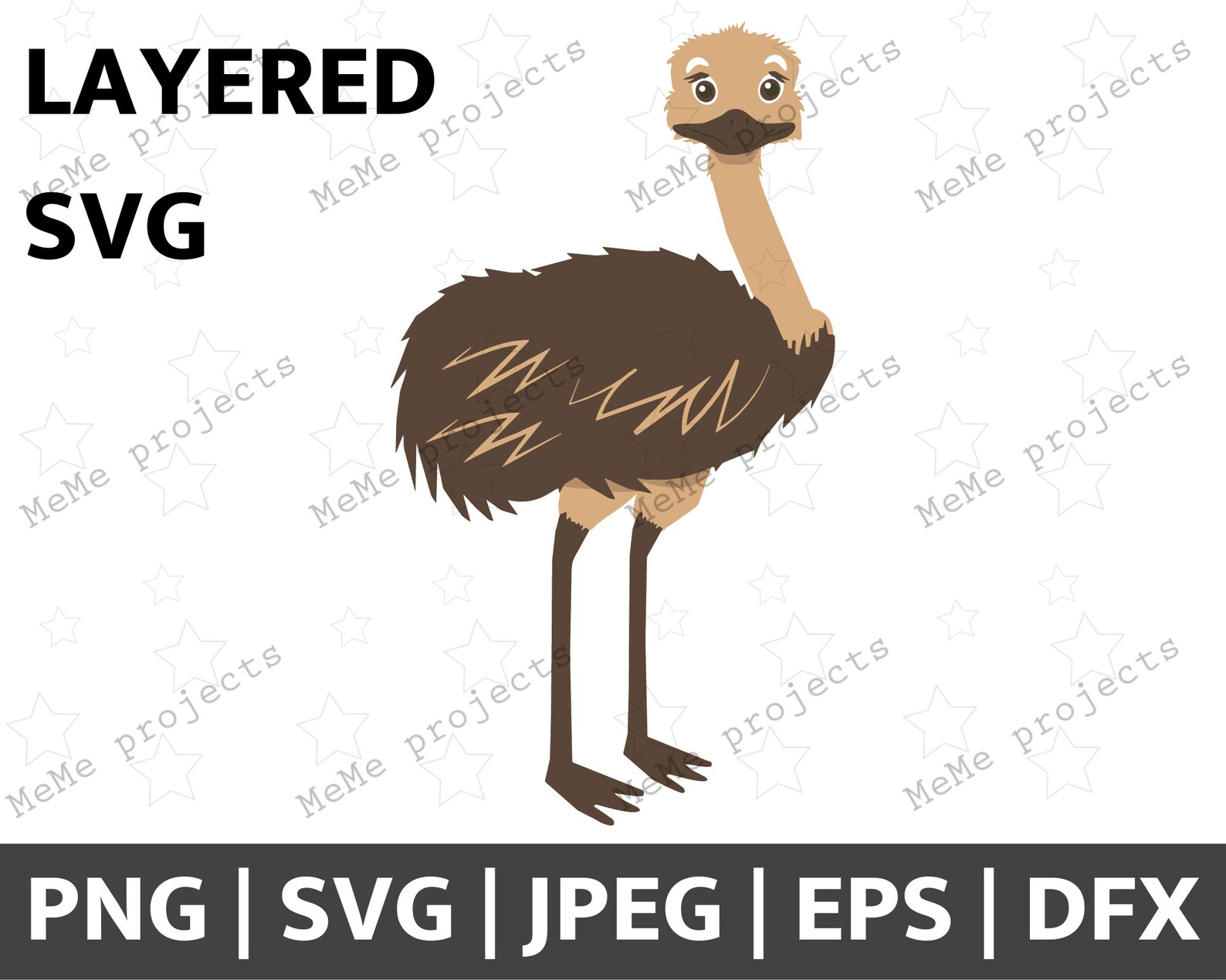 Australian Emu Layered Cricut SVG Australia Animals - Etsy