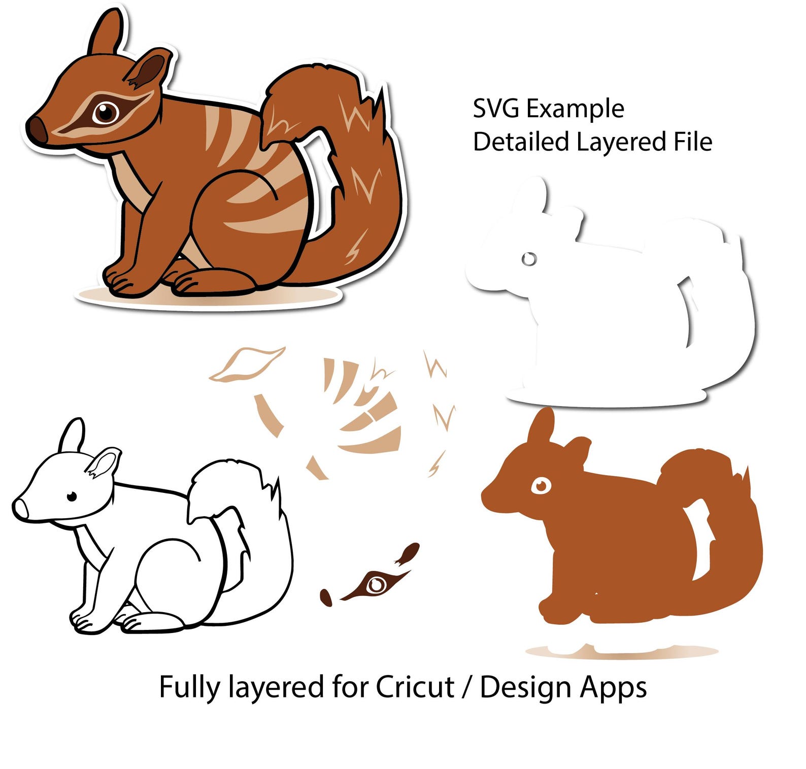 Australian Animals SVG Bundle: Possum, Numbat, Gecko, Platypus (digital ...