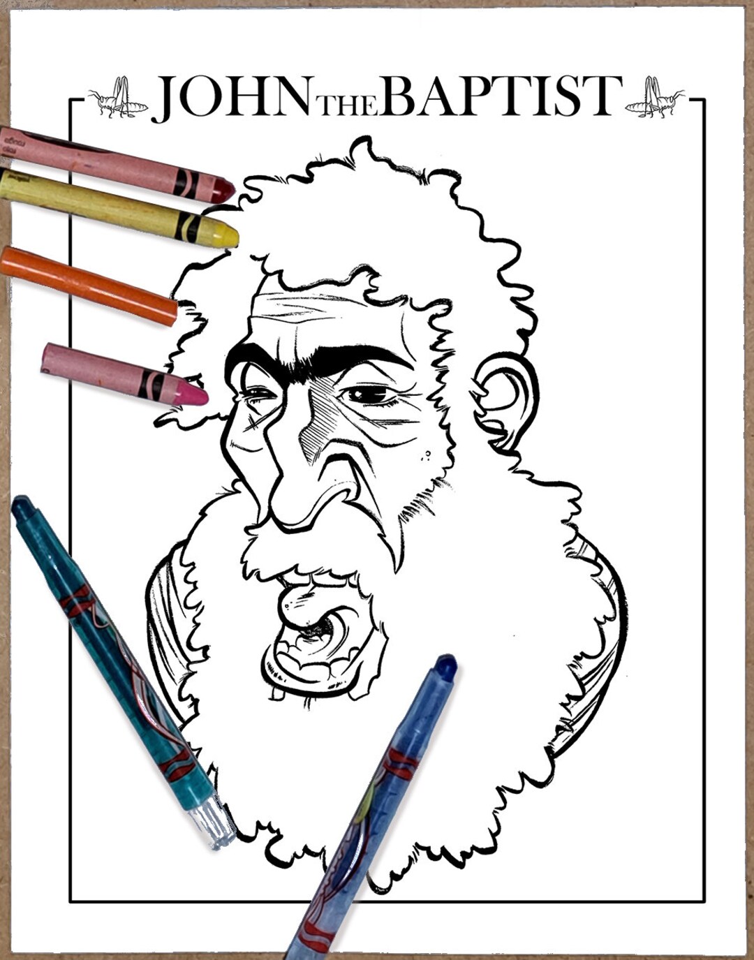 John the Baptist, DIGITAL DOWNLOAD, Bible Illustration, Printable ...