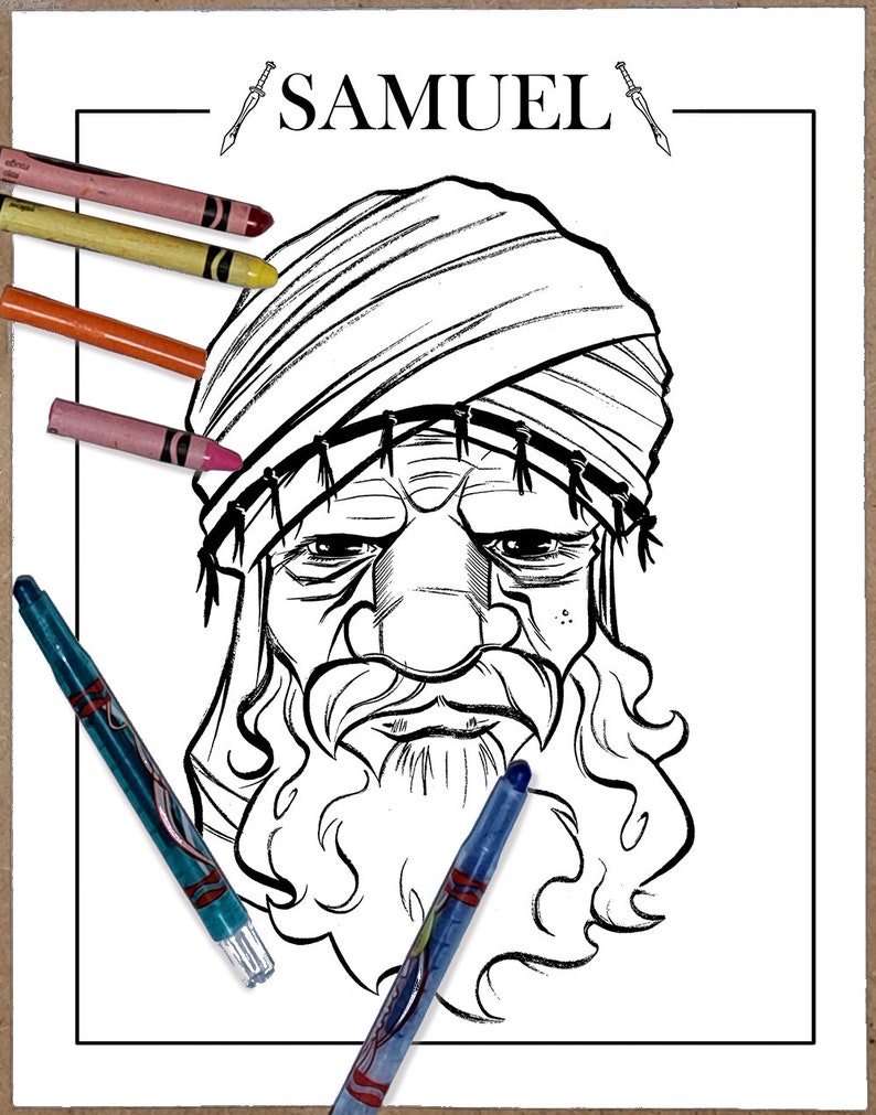 Samuel, DIGITAL DOWNLOAD, Bible Illustration, Printable, Bible Portrait ...