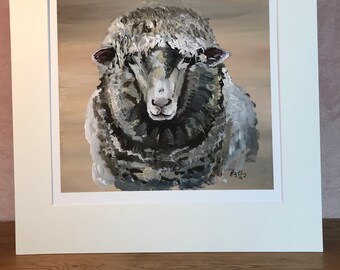 Eejits Print Thomas Joseph Double Mounted Sheep Art - Etsy UK
