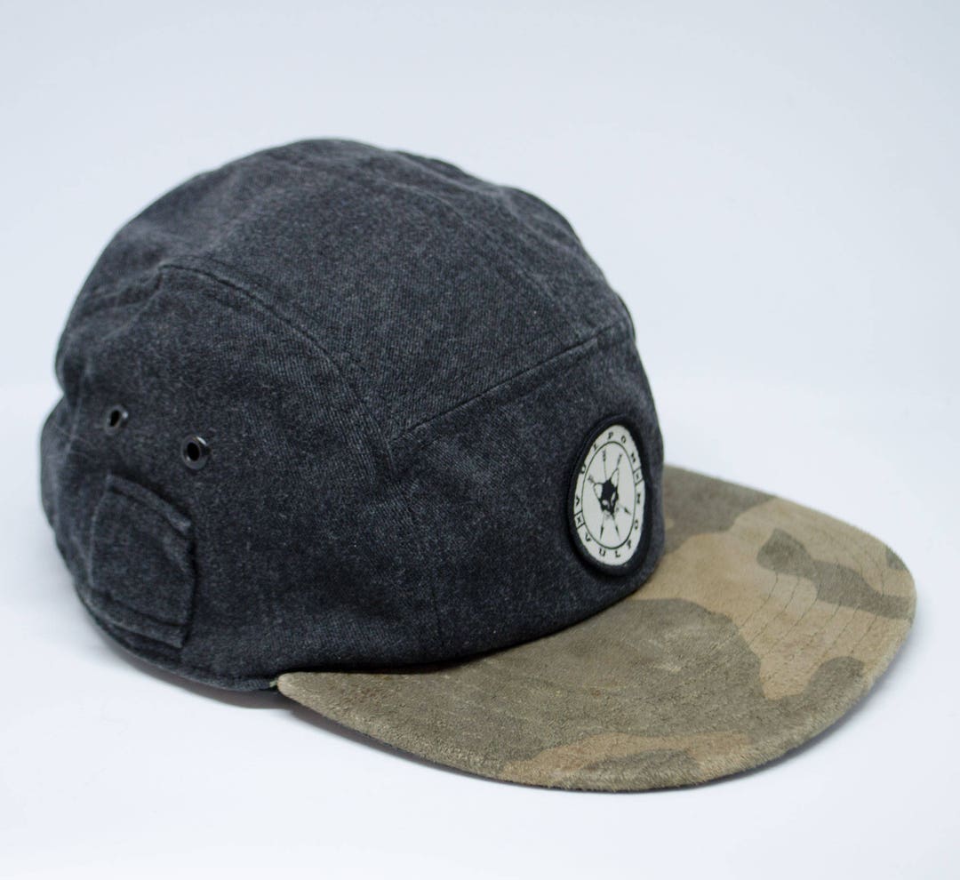 Dark Grey Denim Fivepanel Hat - Etsy