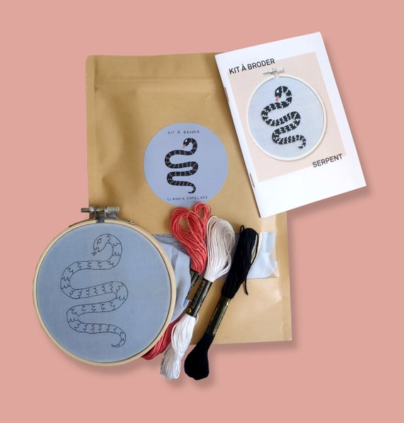 Diy Snake Embroidery Kit | Etsy