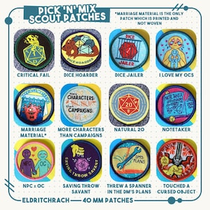 RPG Scouts: 4/8/12 Patches Build Your Own Patch Bundle Includes Classes ...