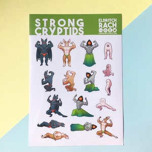 Strong Cryptids Sticker Sheet (A6) - Perfect for Decorating Character ...