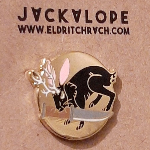 Cute Jackalope Enamel Pin Jackalope Pin Gift Hard Enamel - Etsy