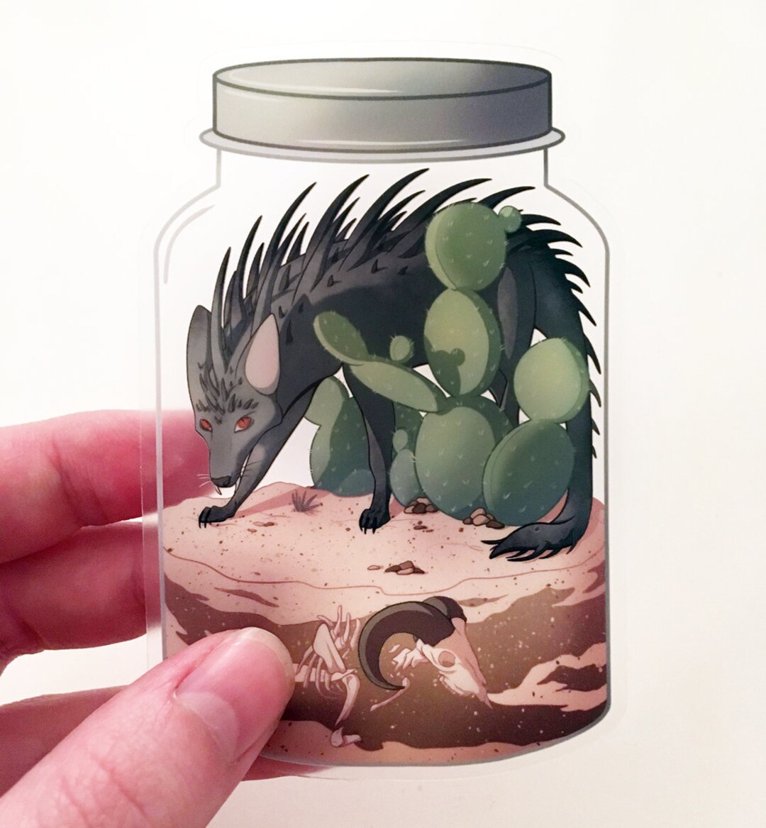 El Chupacabra Terrarium Sticker - Etsy