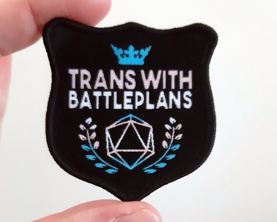 RPG Scouts: Trans with Battleplans Woven Patch | Etsy