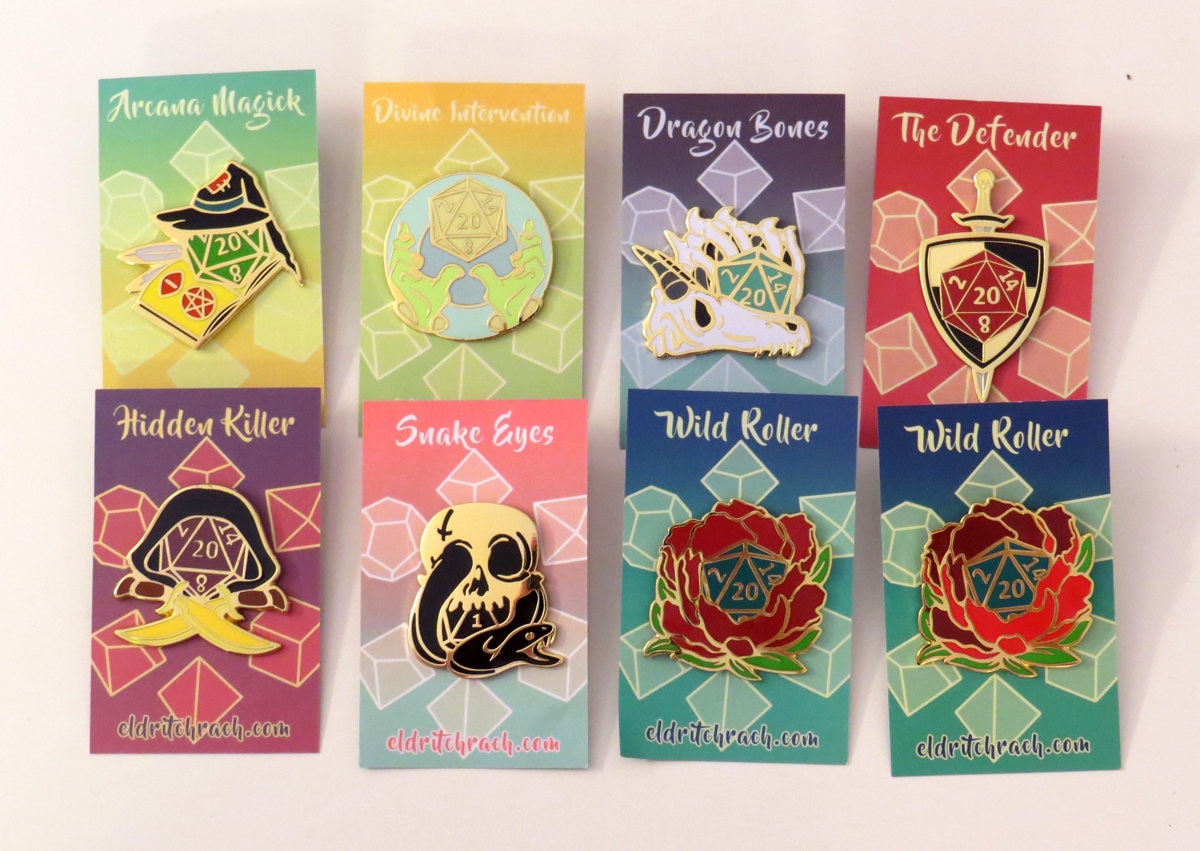 D20 Hard Enamel Pins : Divine Intervention | Etsy