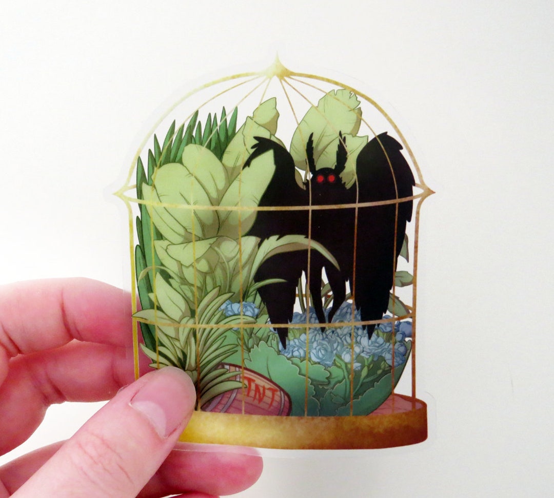 Mothman Terrarium Sticker - Etsy