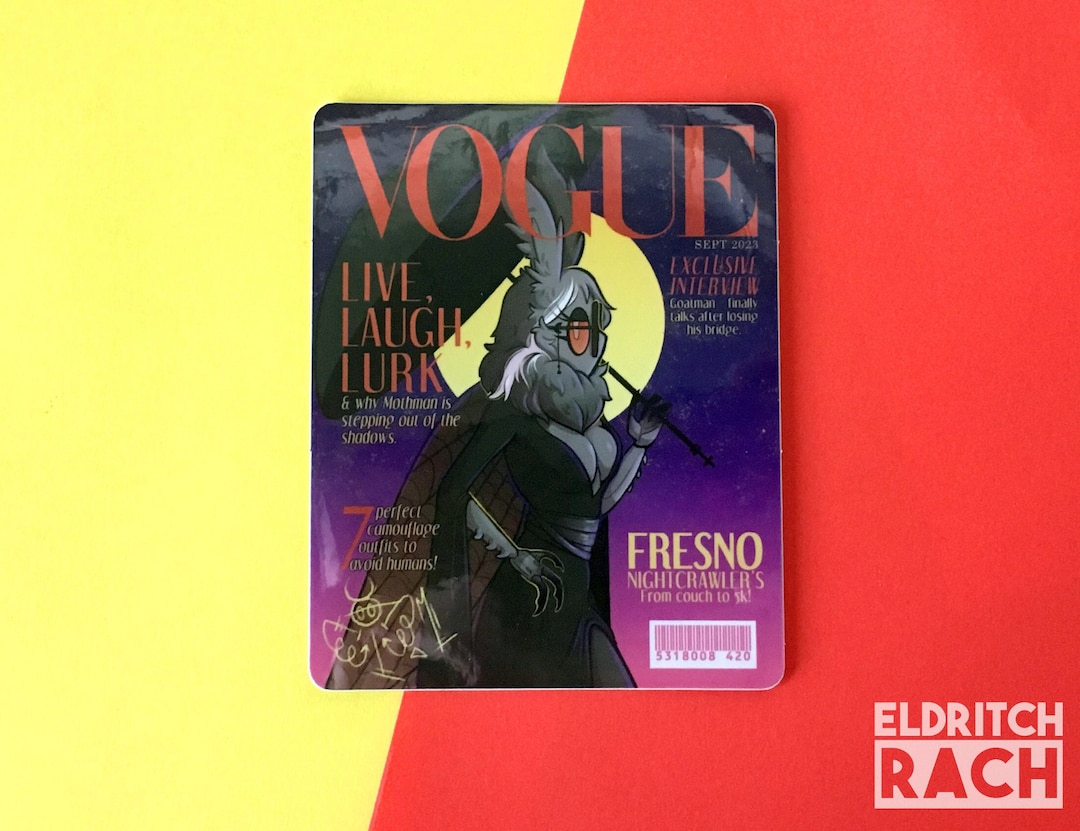 Mothman - Vogue Magazine Holographic Sticker - Etsy