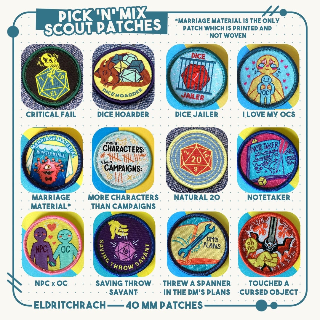 RPG Scouts: [4/8/12 Patches] Build Your Own Patch Bundle - Includes ...