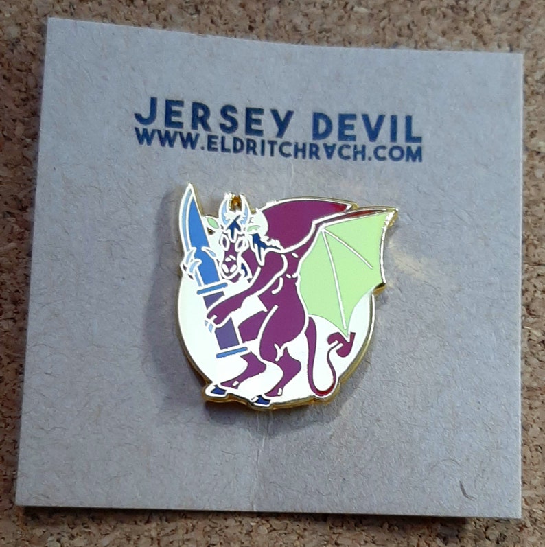 Jersey Devil Enamel Pin - Etsy