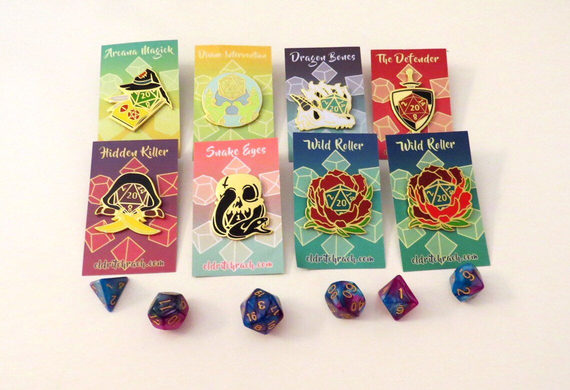 D20 Hard Enamel Pins : Divine Intervention | Etsy