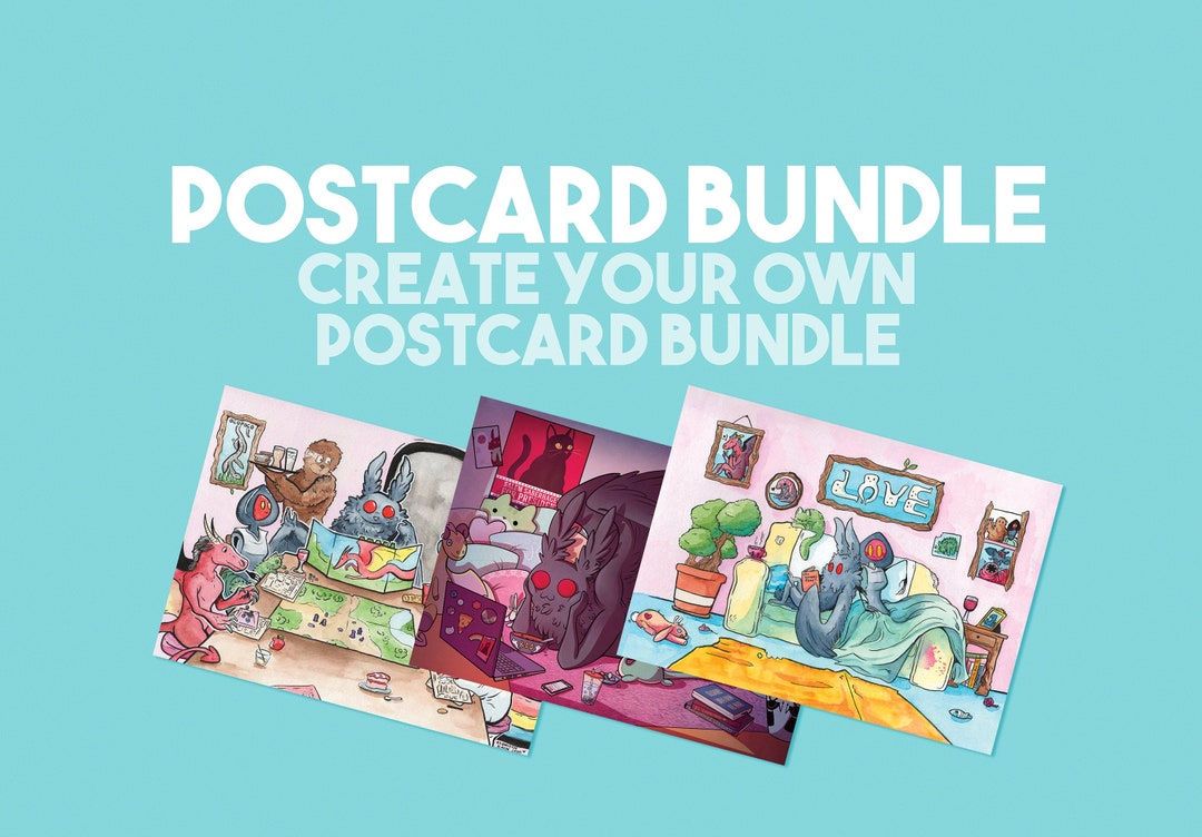 Postcard Bundles! (bundles of 3 or 6) - Etsy