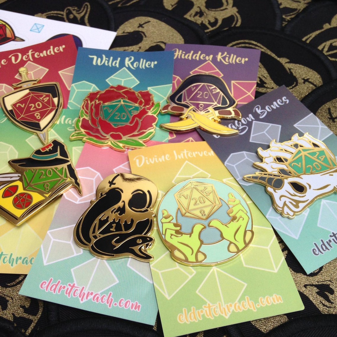 D20 Hard Enamel Pins : Divine Intervention | Etsy