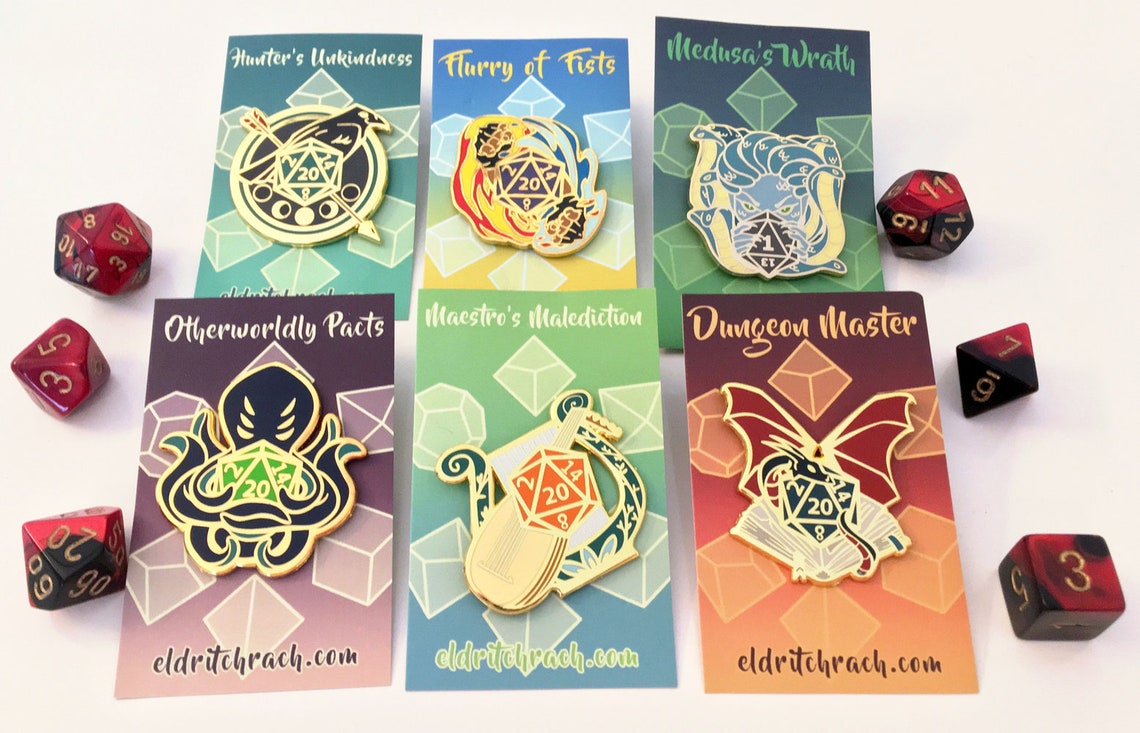D20 Hard Enamel Pins : Dungeon Master | Etsy