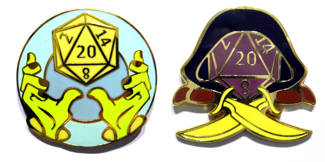 D20 Hard Enamel Pins : Divine Intervention | Etsy