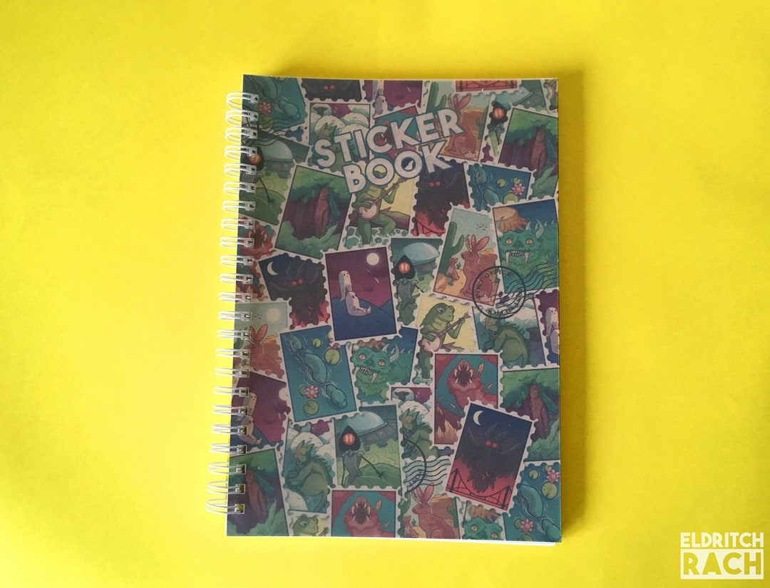 Cryptid Stamp Sticker Book Reuseable A5 Sticker Book - Etsy
