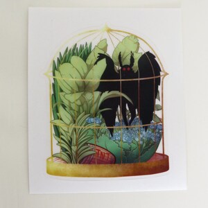 Mothman Terrarium Sticker - Etsy