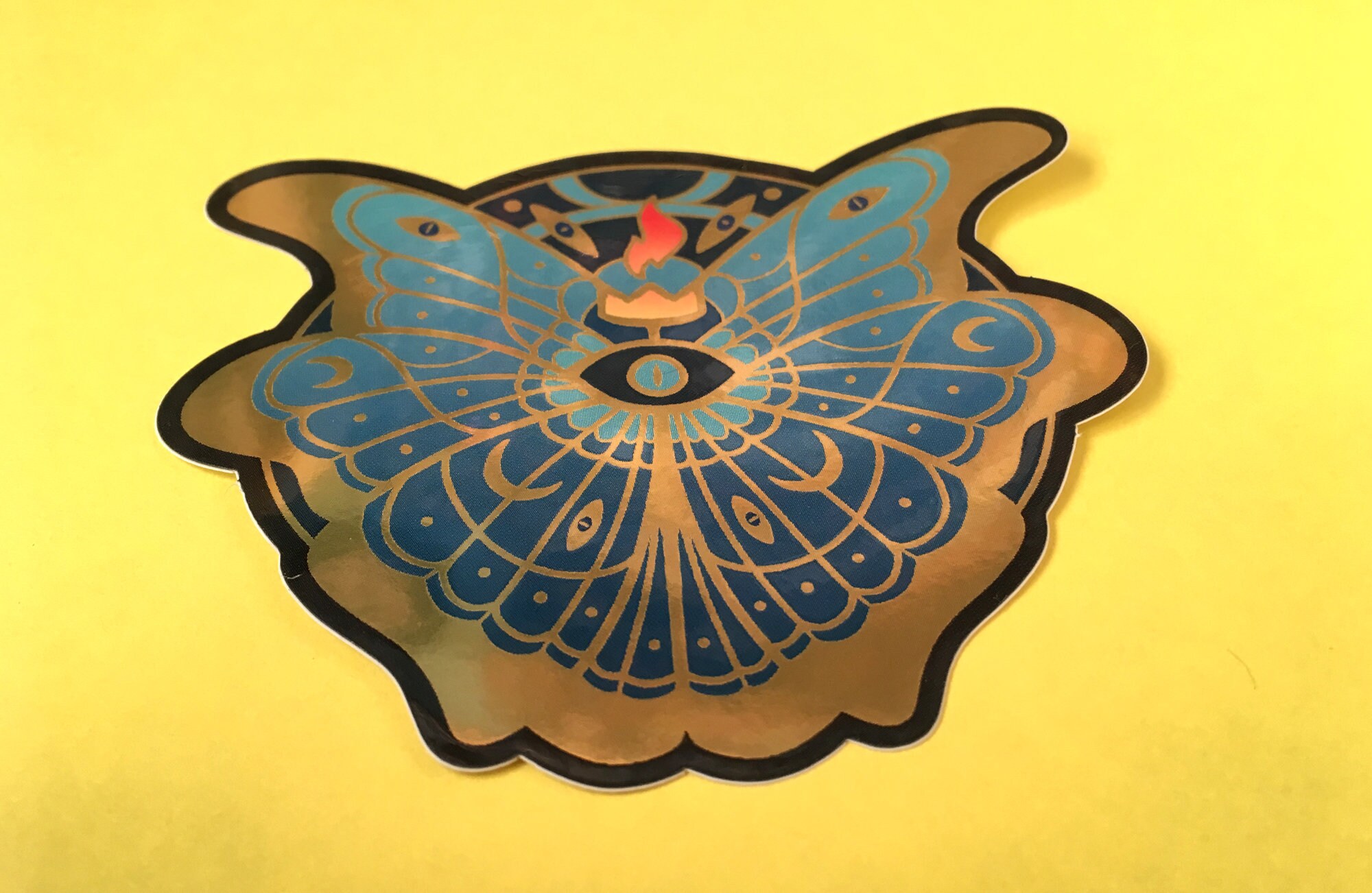 Metallic Angel Moth Sticker - for a Spooky Aesthetic - Etsy