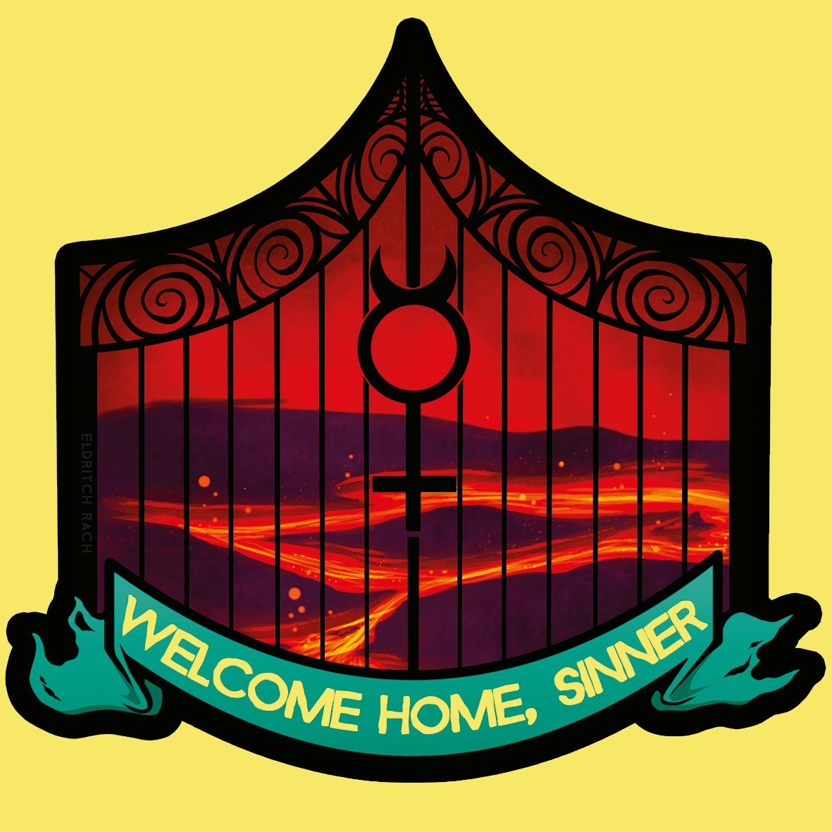 Welcome Home Sinner Sticker | Etsy