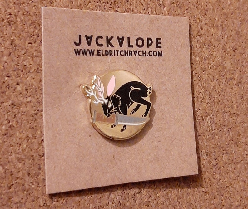Jackalope Enamel Pin - Etsy