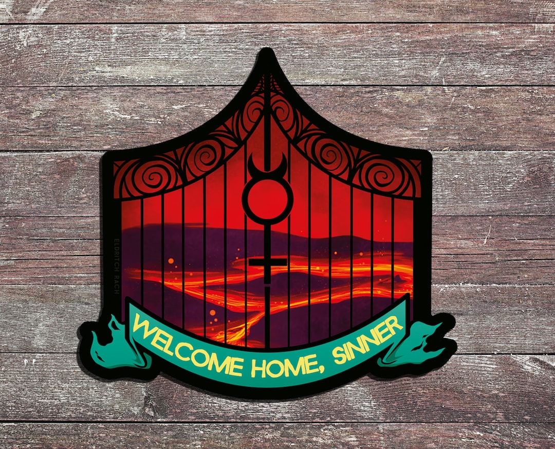 Welcome Home, Sinner Sticker - Etsy