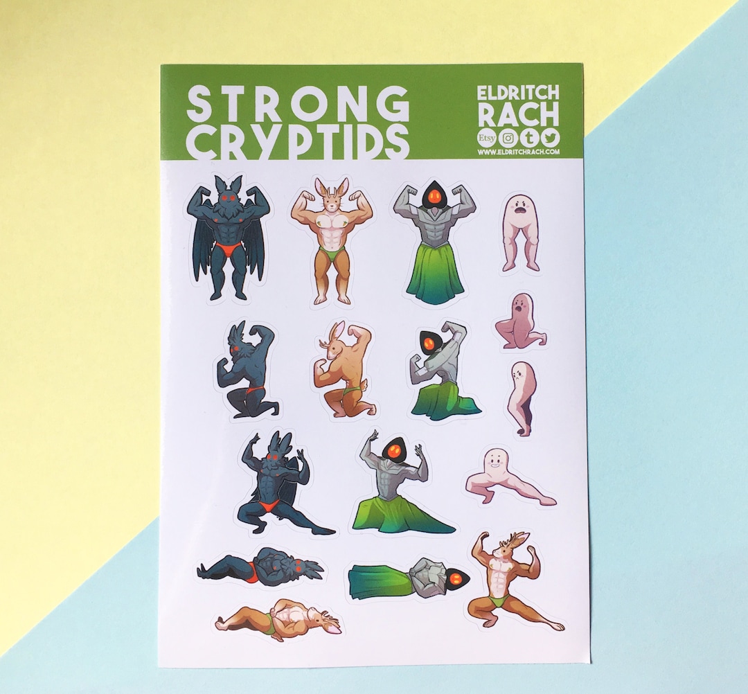 Strong Cryptids Sticker Sheet (A6) - Perfect for Decorating Character ...