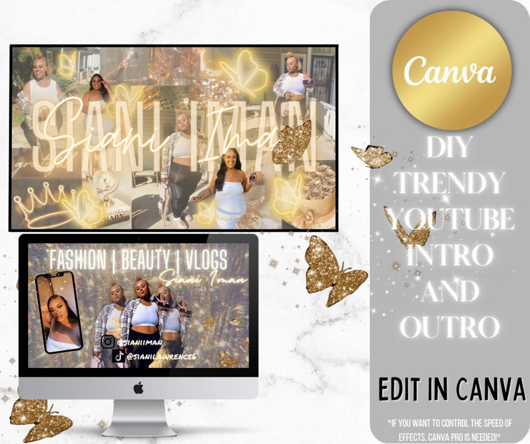 Introducción y cierre animados, / Plantilla Canva moderna / editable ...