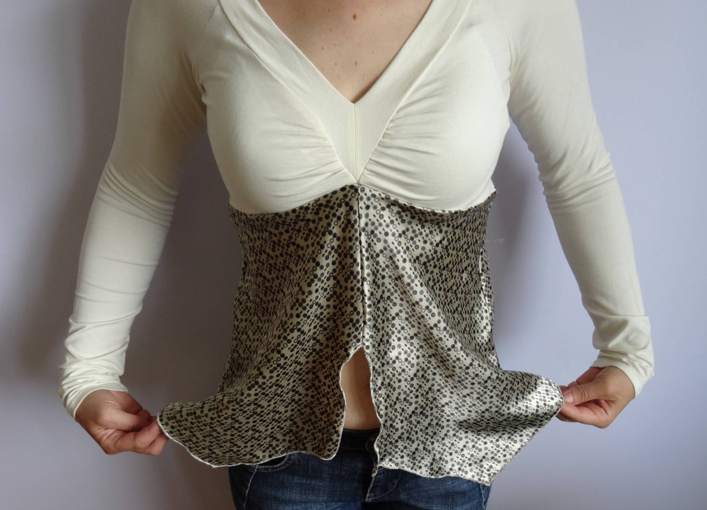 Vintage Womens Blouse Long Sleeve Pregnancy Blouse Two Piece - Etsy