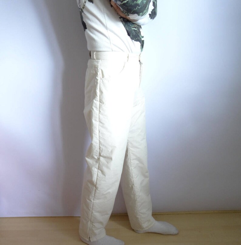 Weiße Ski Anzug Hose Jahrgang Hosenträger weiß Winter - Etsy.de