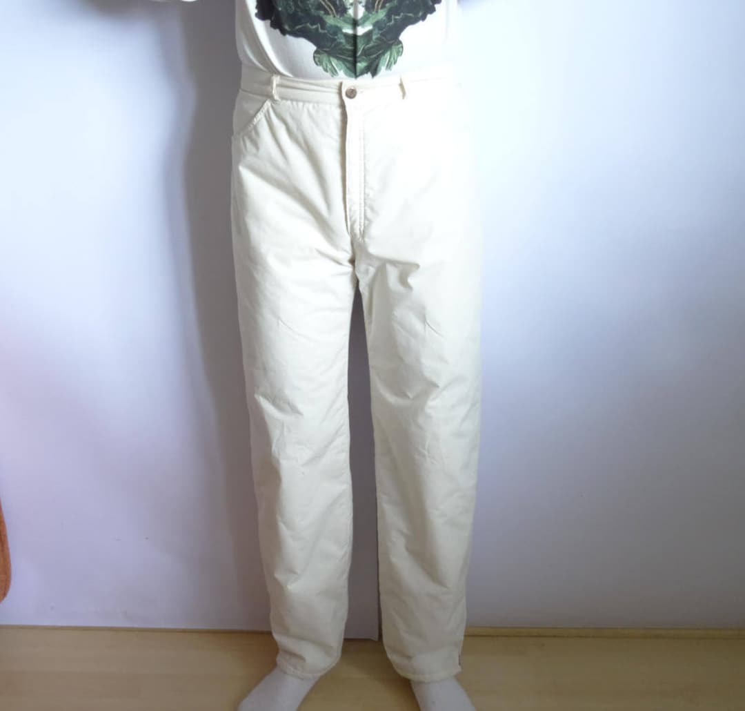 Weiße Ski Anzug Hose Jahrgang Hosenträger weiß Winter - Etsy.de