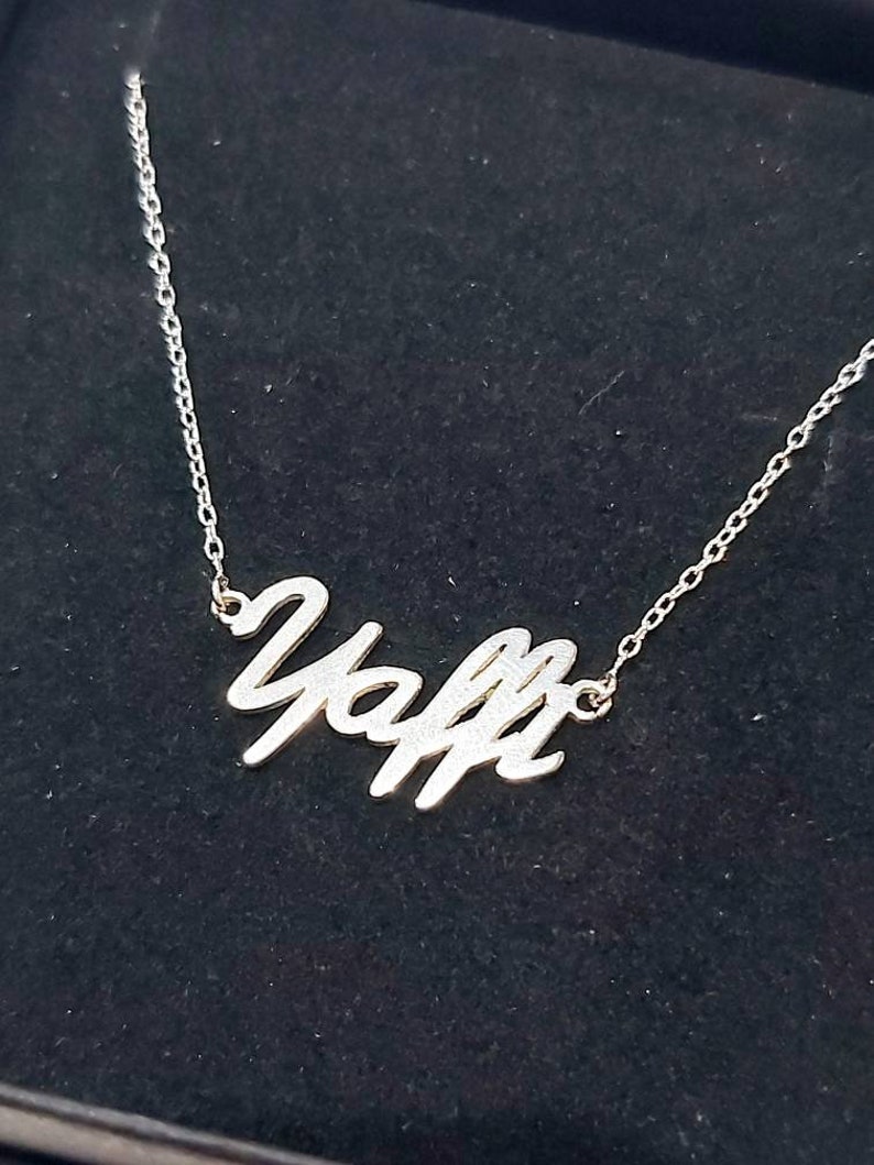 Name Necklace Sterling Silver 925 Personalised Script Custom Etsy