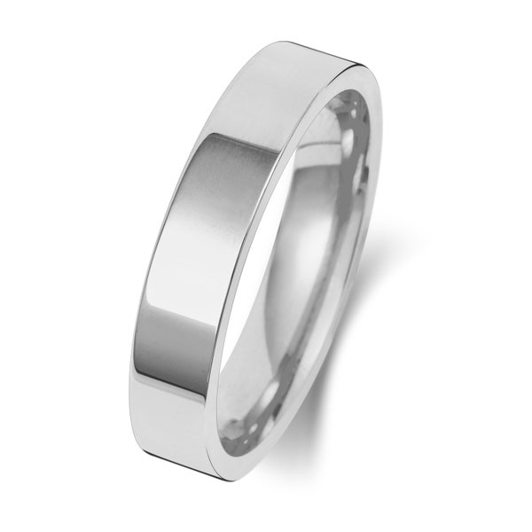 Flat Wedding Rings - Etsy