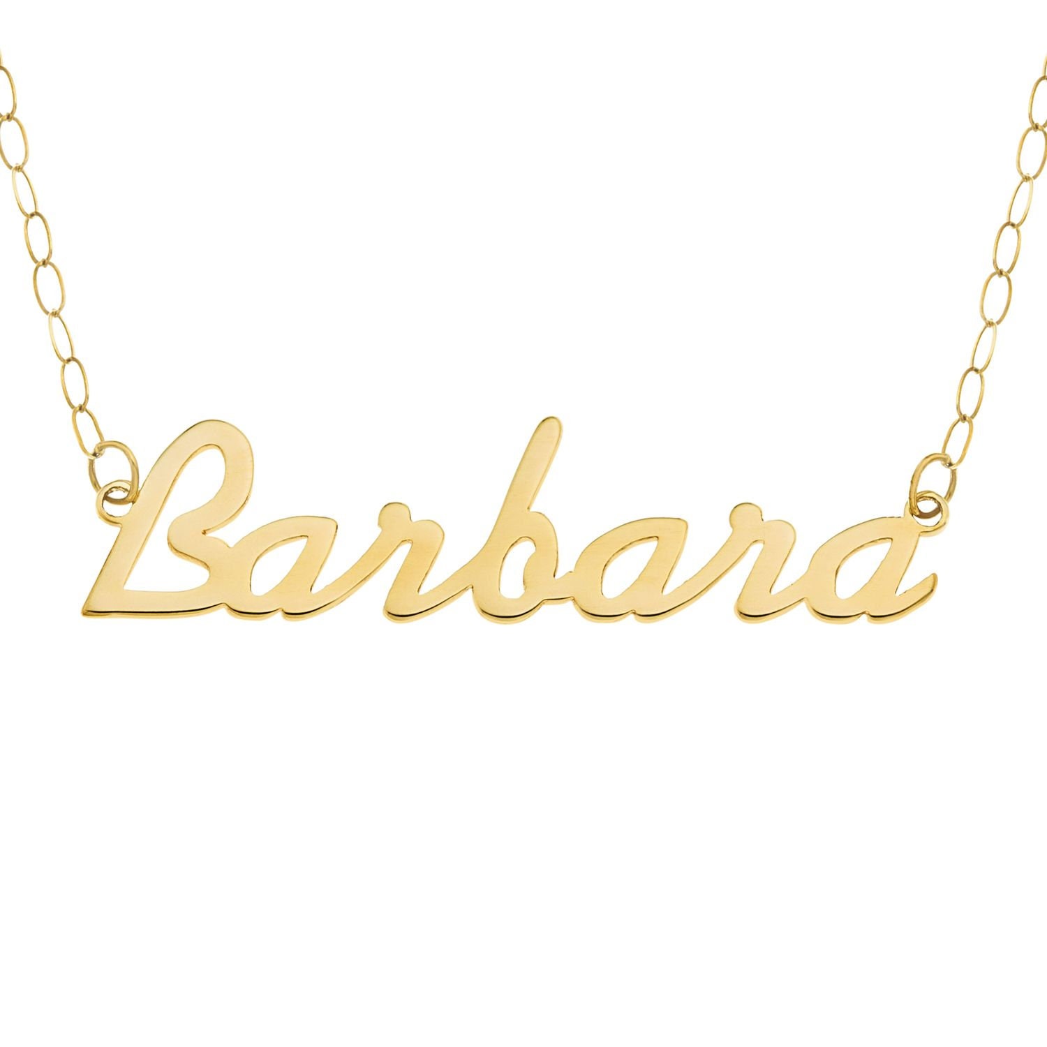 Name Necklace Sterling Silver 925 Personalised Script Custom Etsy Uk