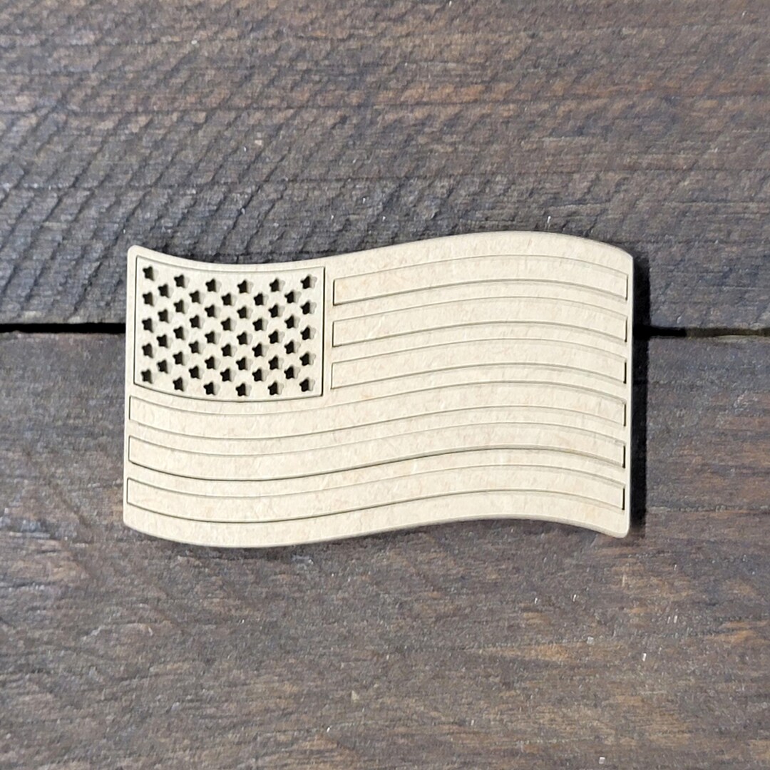 Wavy American Flag - Layer MDF Decoration - Flag Ornament - Flag Gift ...