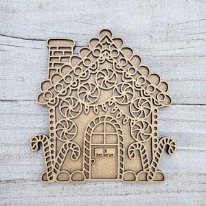 Personalized Festive Gingerbread House Ornament Craft Kit - 3D Layered ...