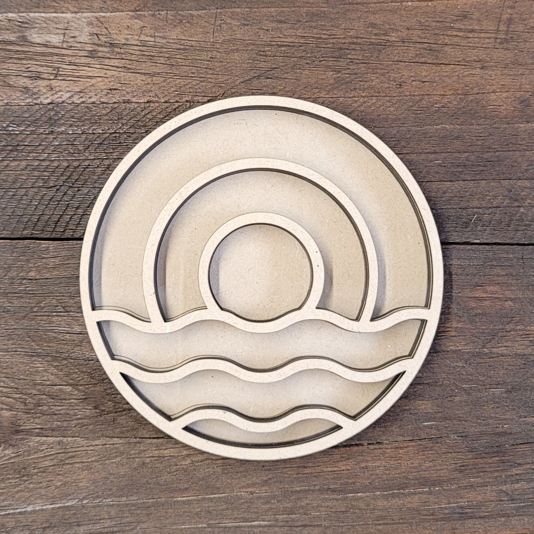 DIY Ocean Sunset Shaker Craft Kit Set - Laser Cut MDF and ACRYLIC for ...