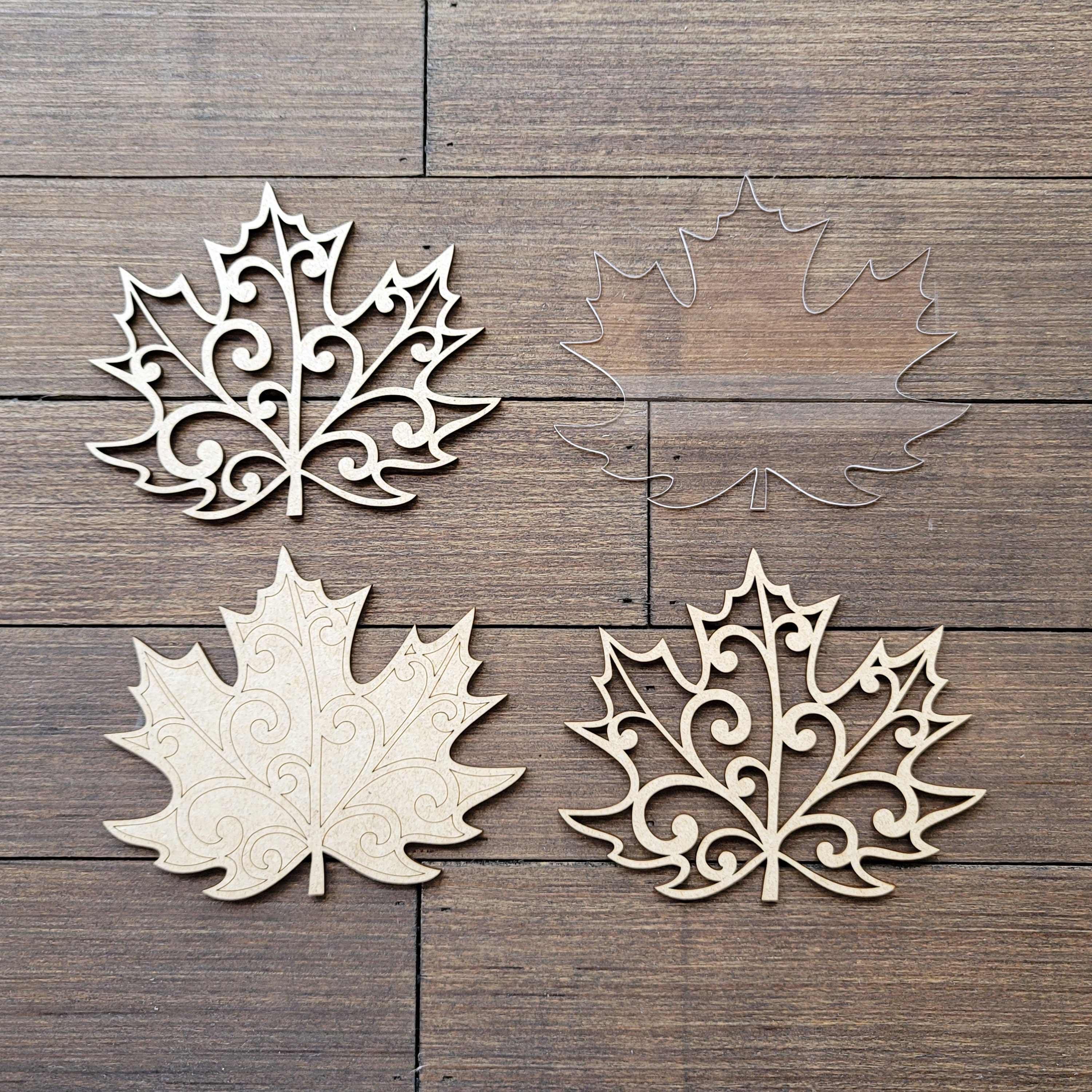 Fall Leaf Shaker Craft Kit: Laser Cut MDF & Acrylic - Etsy