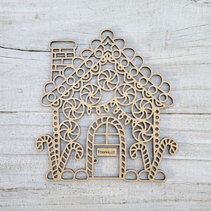 Personalized Festive Gingerbread House Ornament Craft Kit - 3D Layered ...