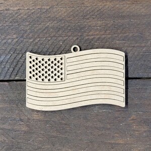 Wavy American Flag - Layer MDF Decoration - Flag Ornament - Flag Gift ...
