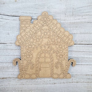 Personalized Festive Gingerbread House Ornament Craft Kit - 3D Layered ...