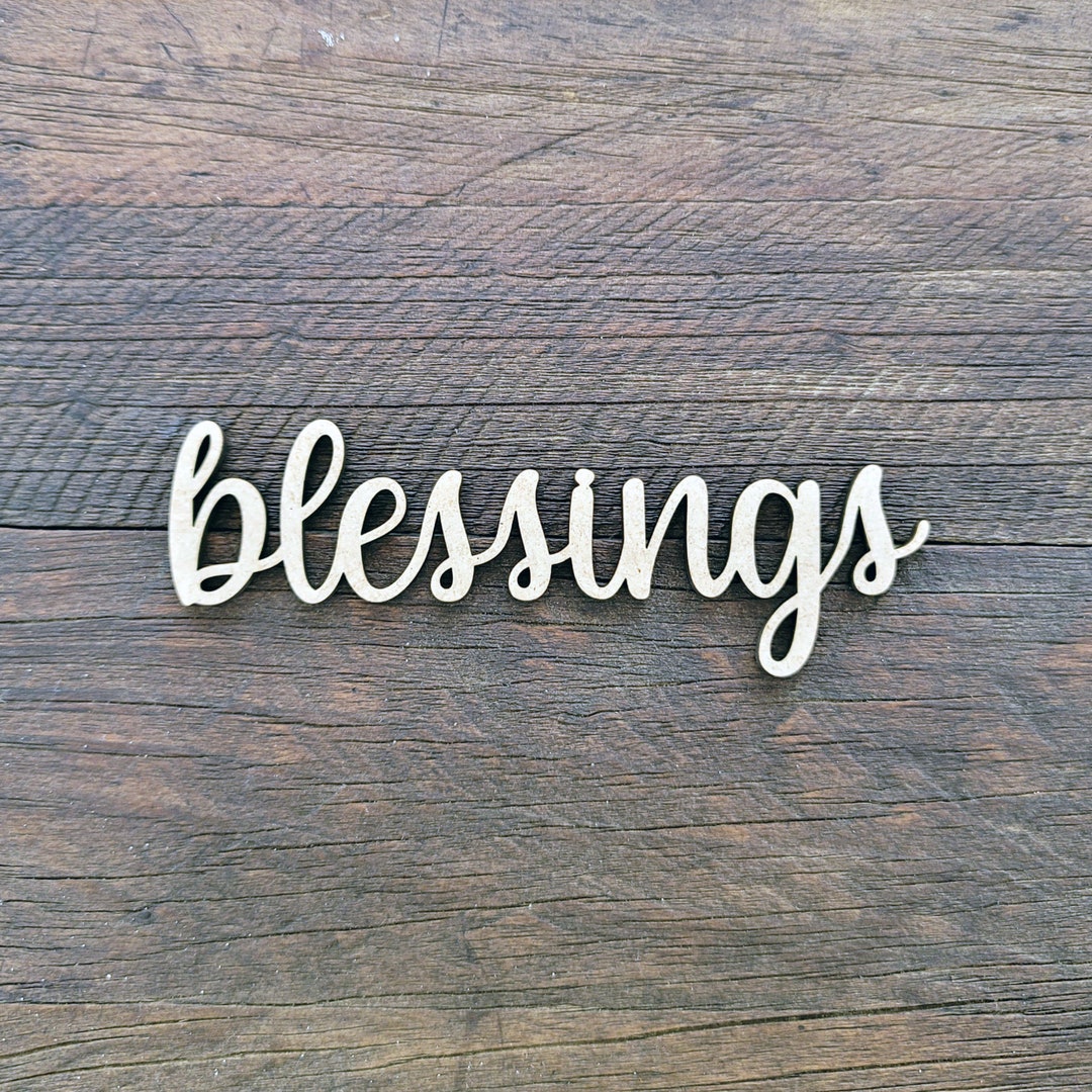 Blessings Script Word - Laser Cut MDF- Multiple Sizes - DIY Wall Art - Etsy