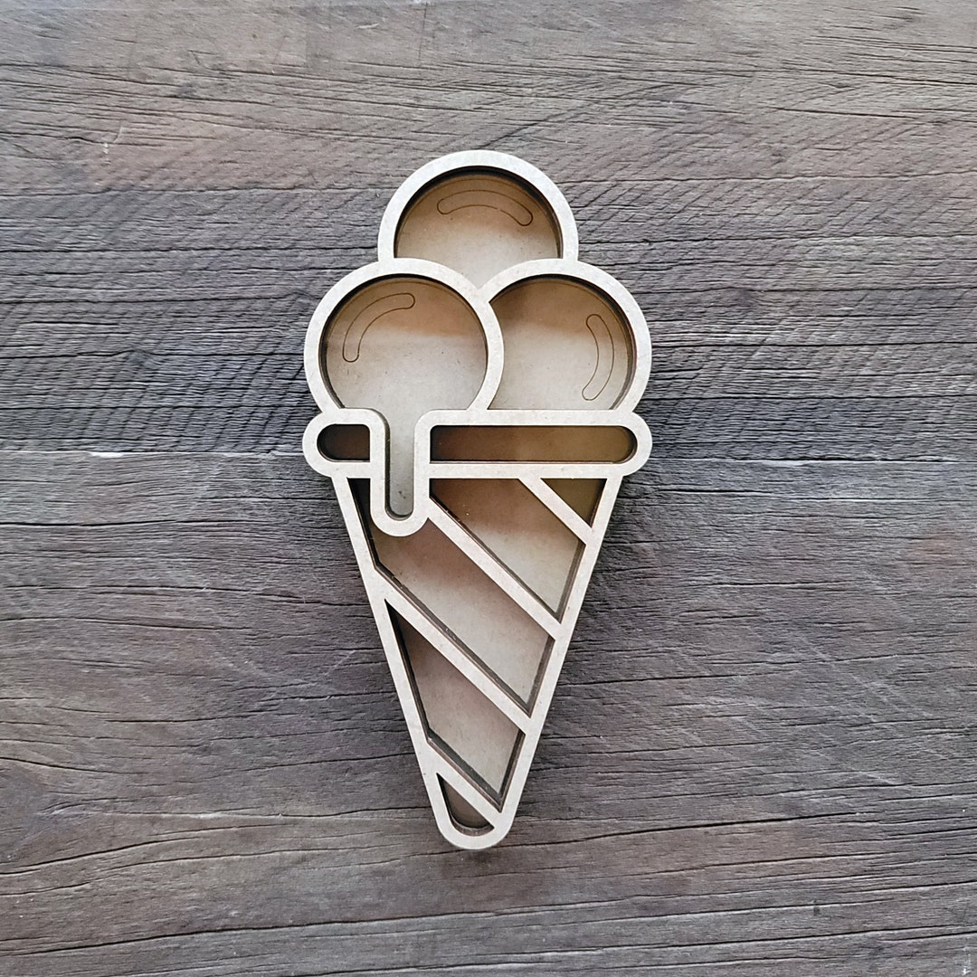 DIY Triple Dip Ice Cream Cone Shaker Craft Kit Set - Summer Tray Decor ...