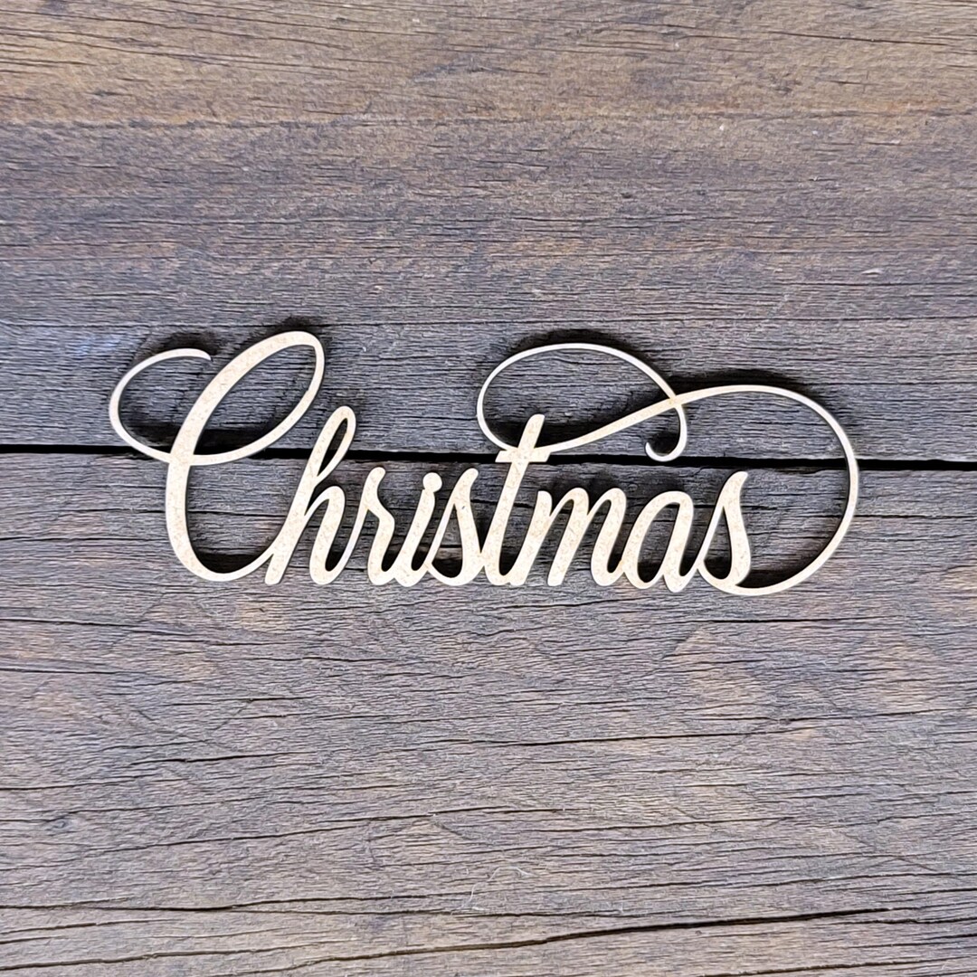 Fancy Merry Christmas Script: Laser Cut MDF Wall Decor Blank - Etsy