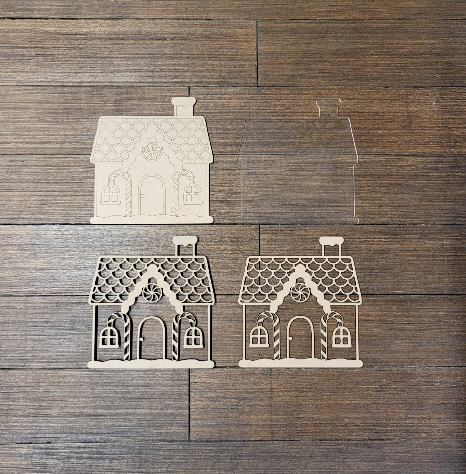 DIY Gingerbread House Shaker: Unfinished MDF Christmas Decor - Etsy